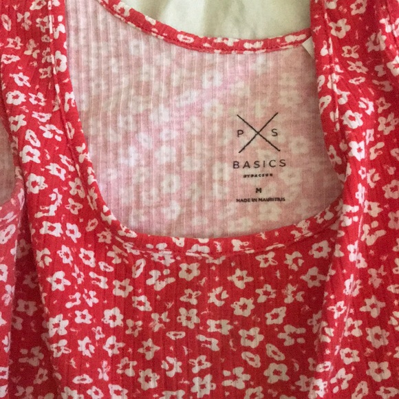 PacSun | Tops | Floral Lettuce Edge Tank | Poshmark